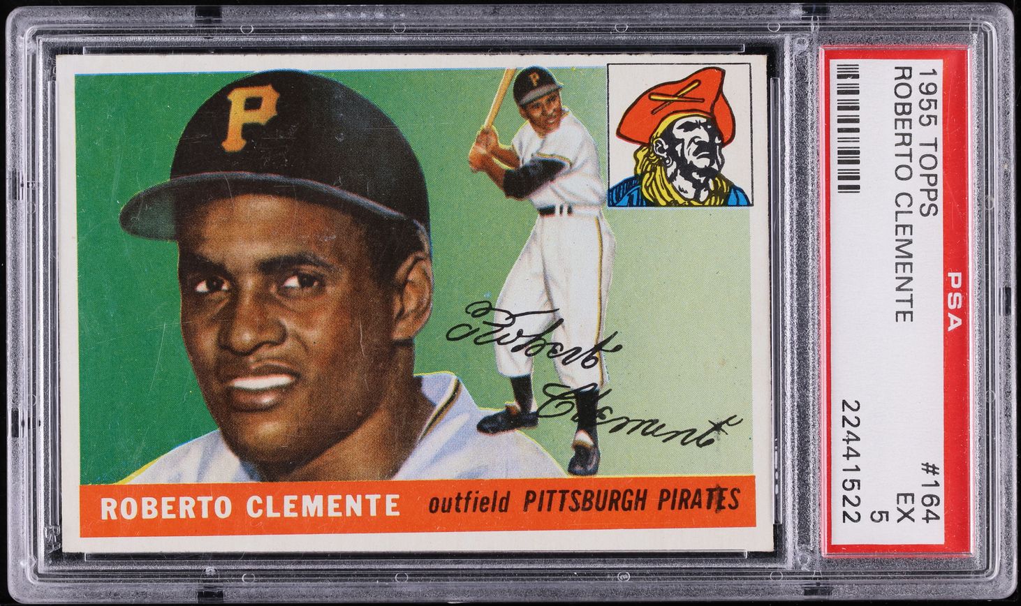 1955 Topps Roberto Clemente ROOKIE #164 PSA 5 EX on Fanatics Collect