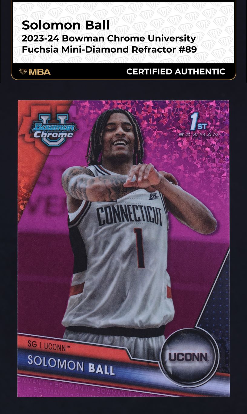 2023 Bowman Chrome U Fuchsia Mini-Diamond Ref Solomon Ball RC /150 #89 ...