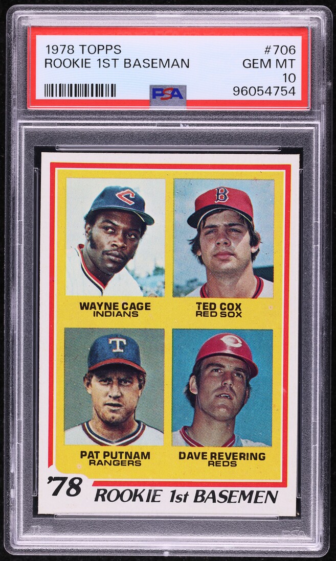 1978 Topps Rookie 1st Baseman #706 PSA 10 GEM MINT on Fanatics Collect