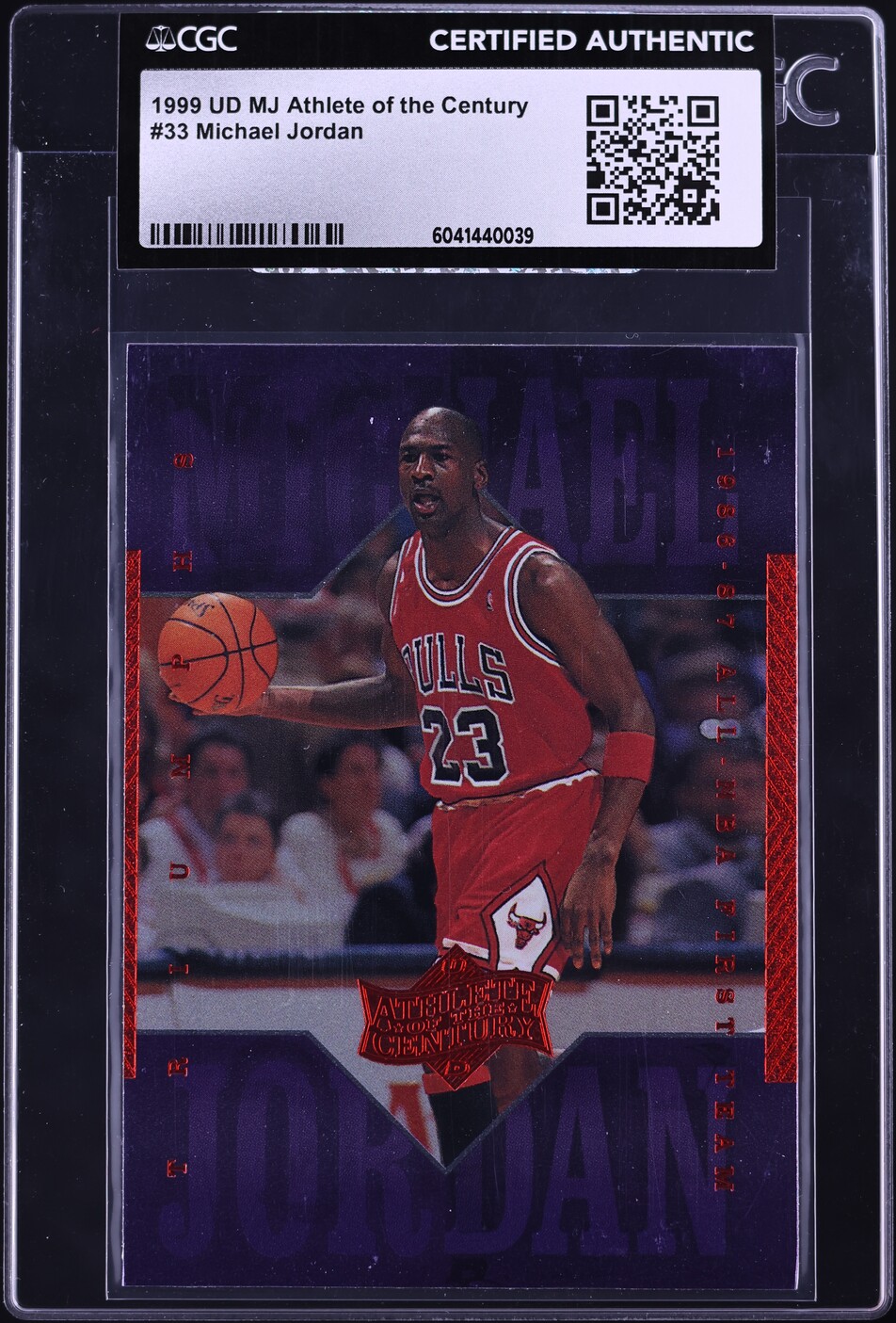 1999 UD MJ Athlete Of The Century Michael Jordan #33 CGC AUTH on ...