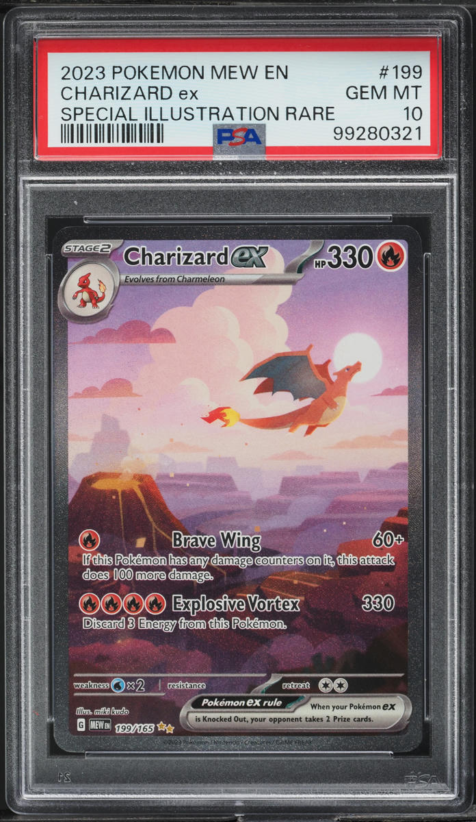 2023 Pokemon SV 151 Special Illustration Rare Charizard ex #199 PSA 10 GEM MINT on Fanatics Collect