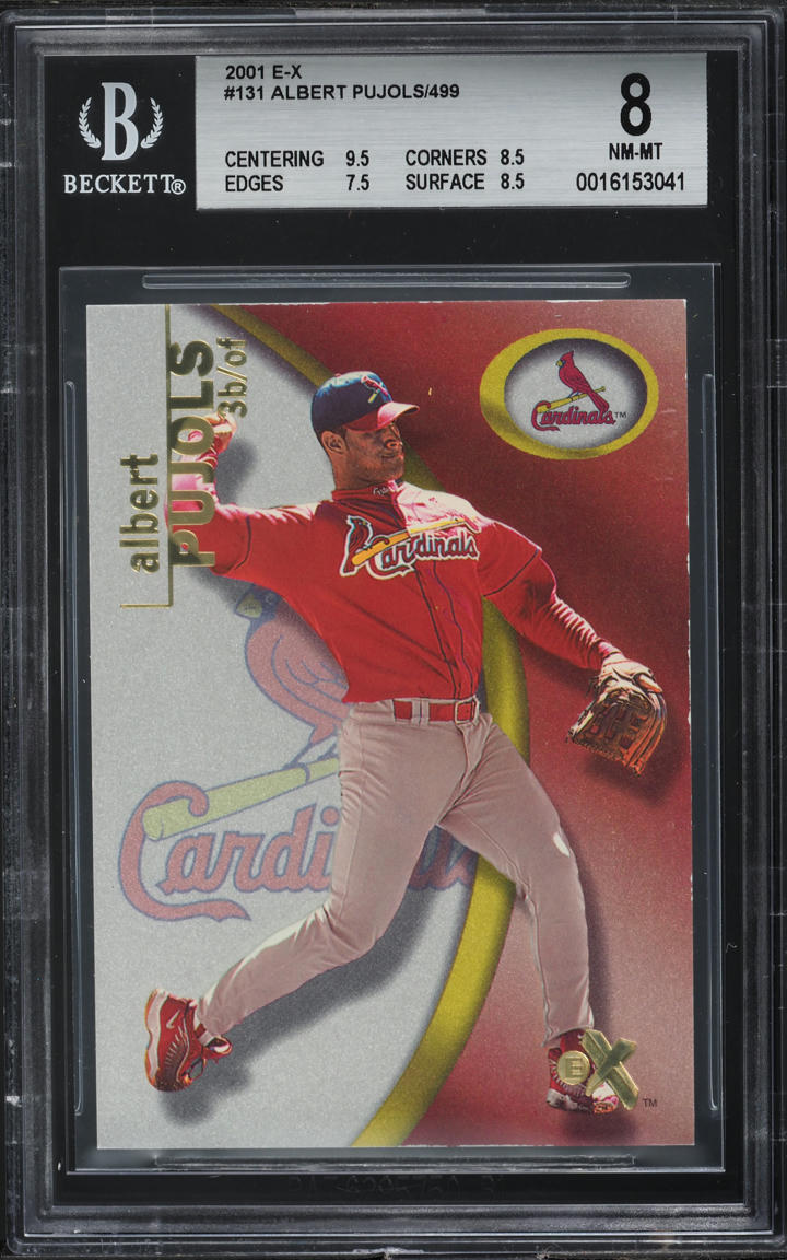 2001 E-X Albert Pujols ROOKIE /499 #131 BGS 8 NM-MT on Fanatics Collect