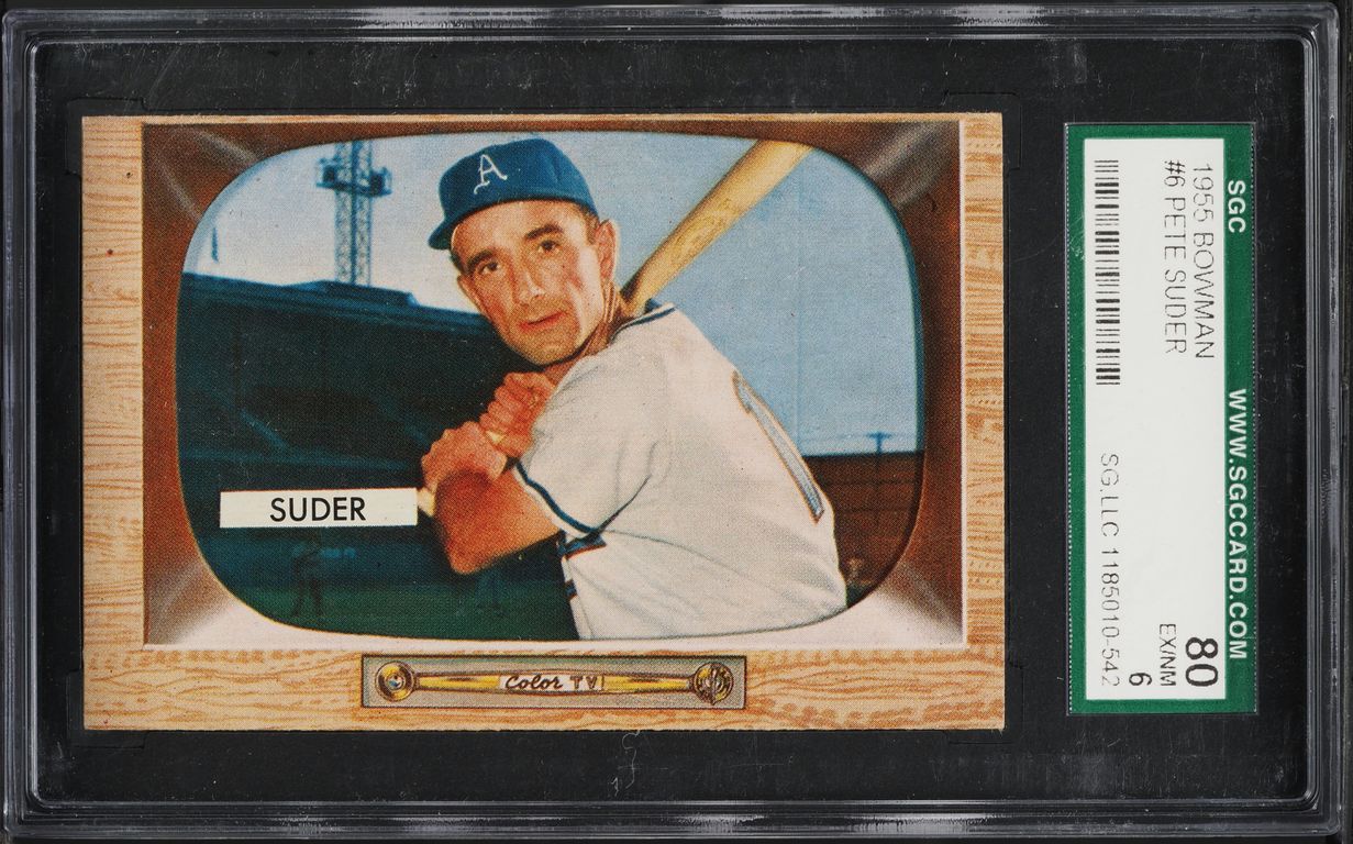 1955 Bowman Pete Suder #6 SGC 6 EXMT on Fanatics Collect