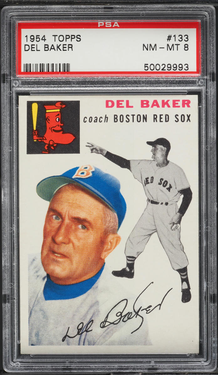 1954 Topps Del Baker #133 PSA 8 NM-MT on Fanatics Collect