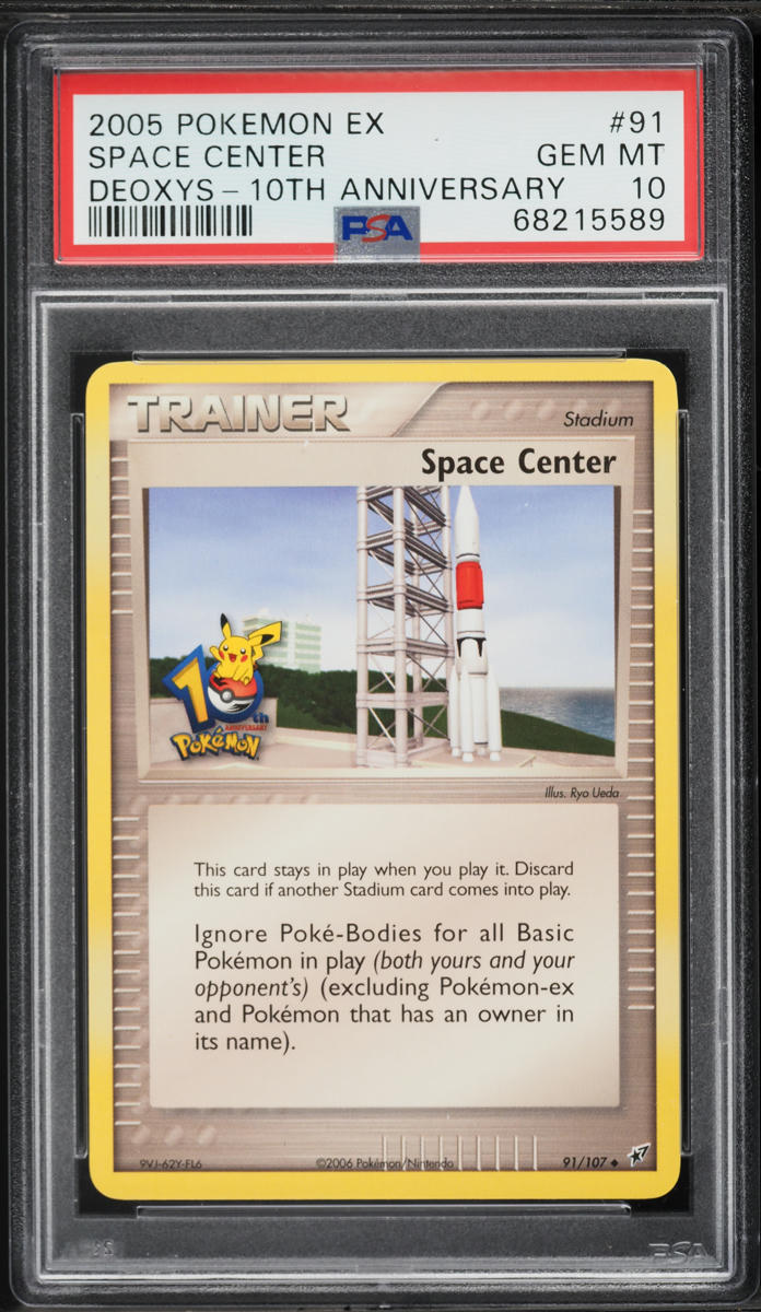 2005 Pokemon EX Deoxys 10th Anniversary Space Center #91 PSA 10 GEM ...