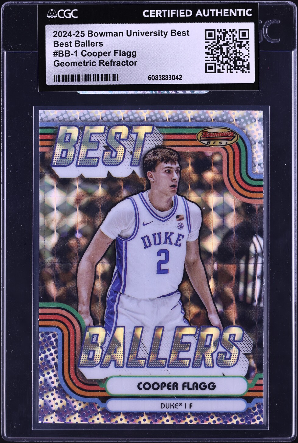 2024 Bowman University Best Ballers Geometric Refractor Cooper Flagg ...