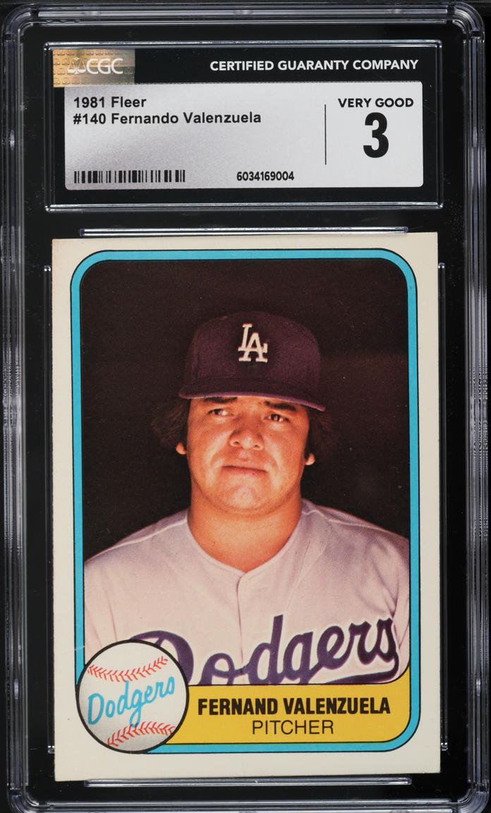 1981 Fleer Fernando Valenzuela ROOKIE #140 CGC 3 VG on Fanatics Collect