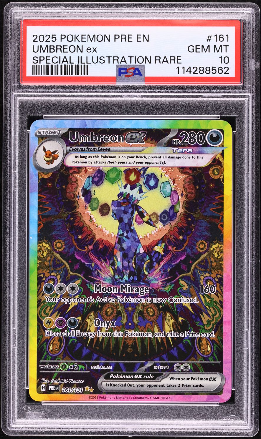 2025 Pokemon SV Prismatic Evolutions SIR Umbreon ex #161 PSA 10 GEM ...
