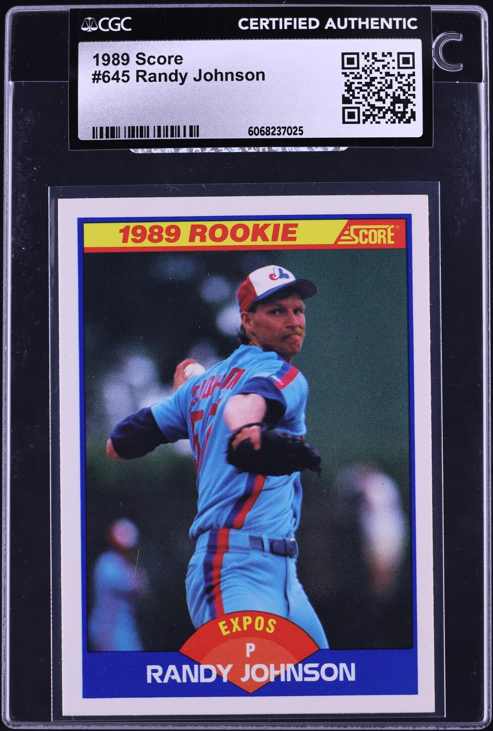 1989 Score Randy Johnson ROOKIE #645 CGC AUTH on Fanatics Collect
