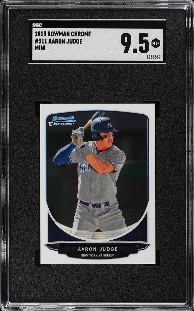2013 Bowman Chrome Mini Aaron Judge ROOKIE #311 SGC 9.5 MINT+ on ...