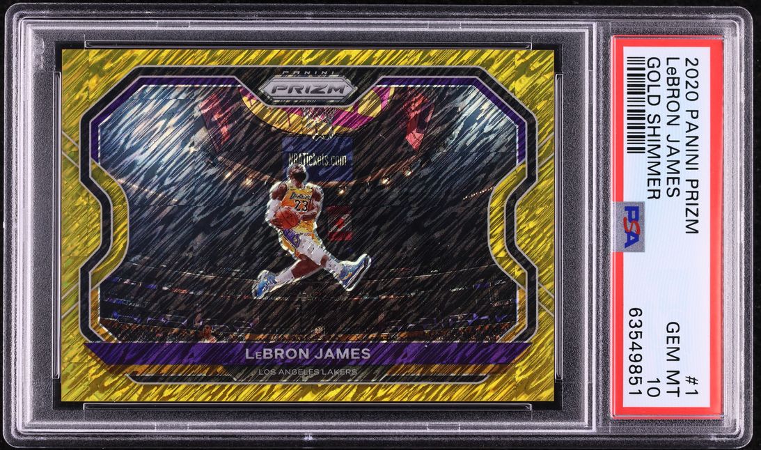 2020 Panini Prizm Gold Shimmer LeBron James 10/10 #1 PSA 10 GEM MINT on ...