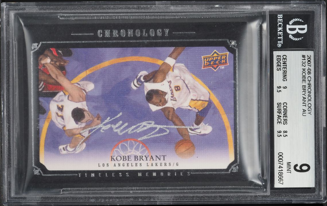 2007 Upper Deck Chronology Kobe Bryant AUTO /99 #132 BGS 9 MINT on ...