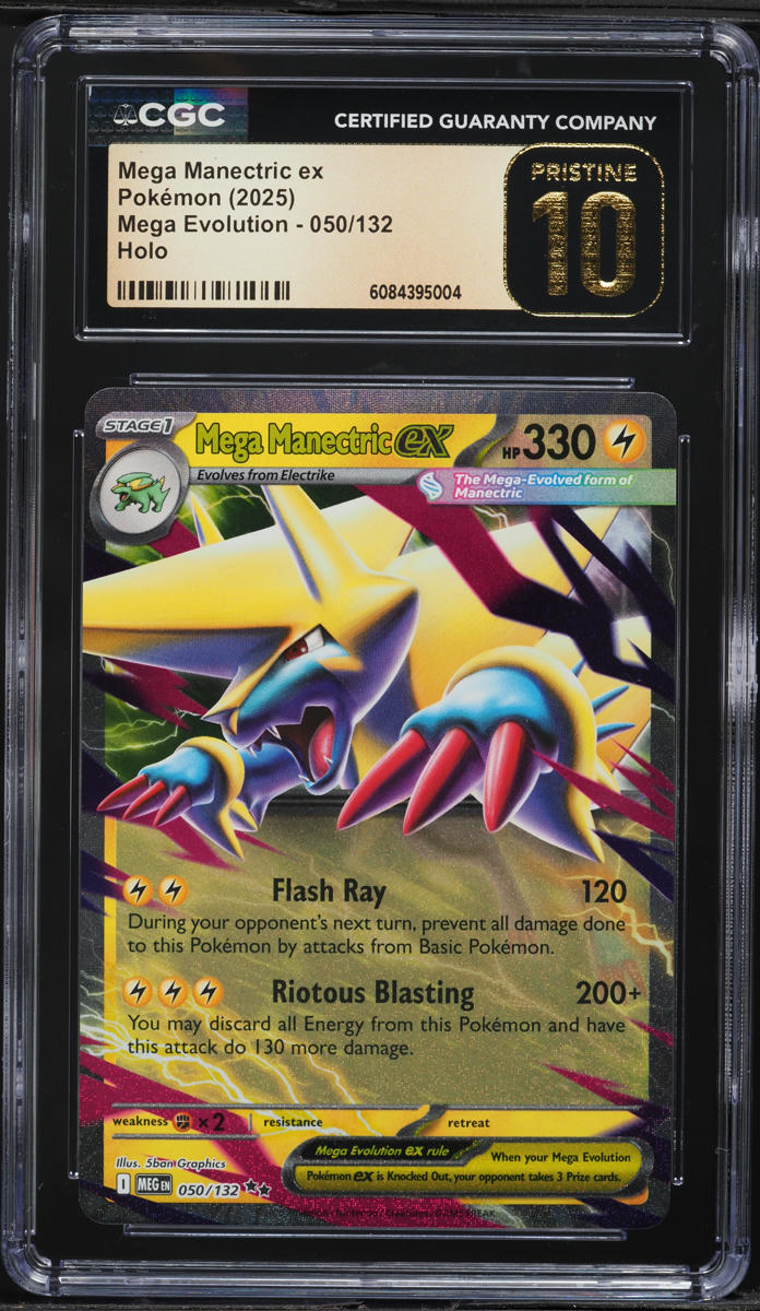 2025 Pokemon Mega Evolution Holo Mega Manectric ex #50 CGC 10 PRISTINE ...