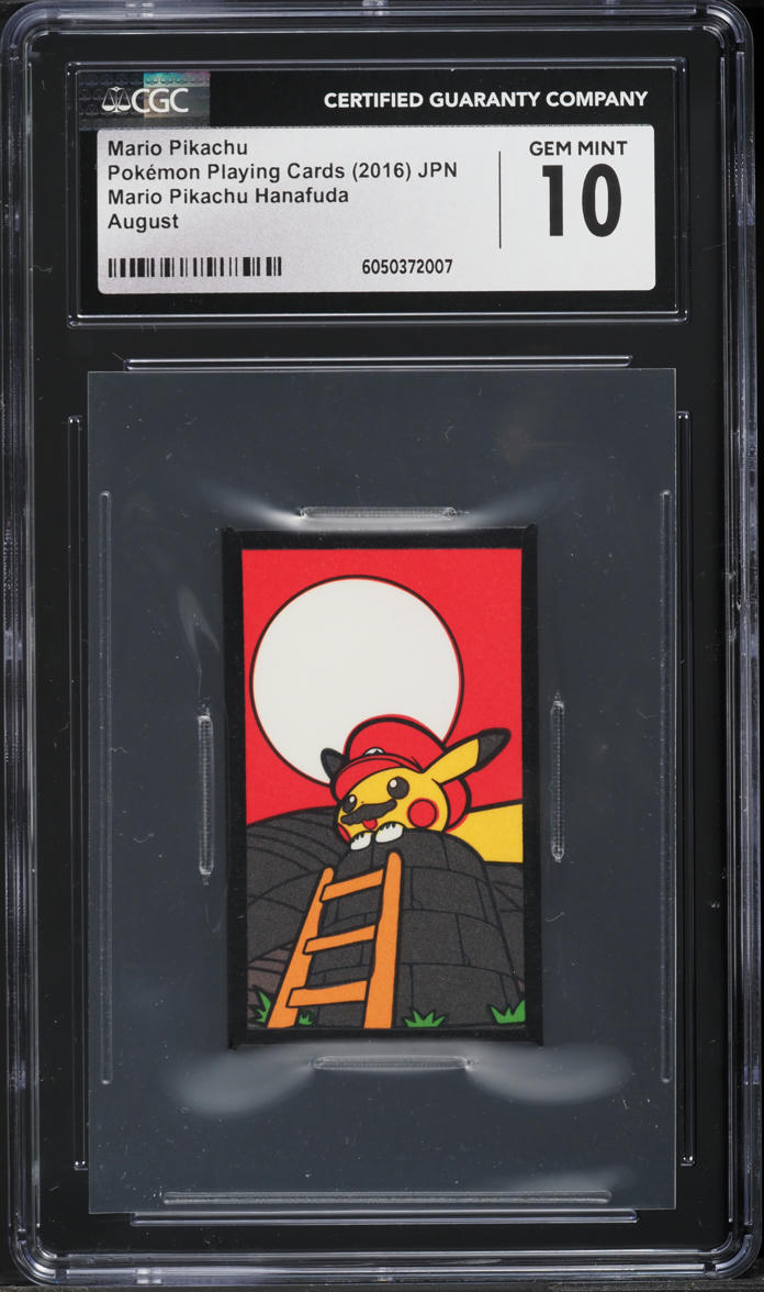 2016 Pokemon Japanese Hanafuda August Mario Pikachu CGC 10 GEM MINT on ...
