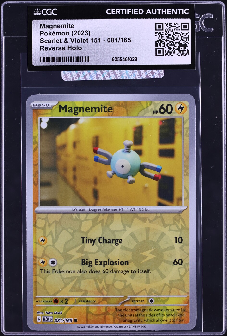 2023 Pokemon Scarlet & Violet 151 Reverse Holo Magnemite #81 CGC AUTH ...