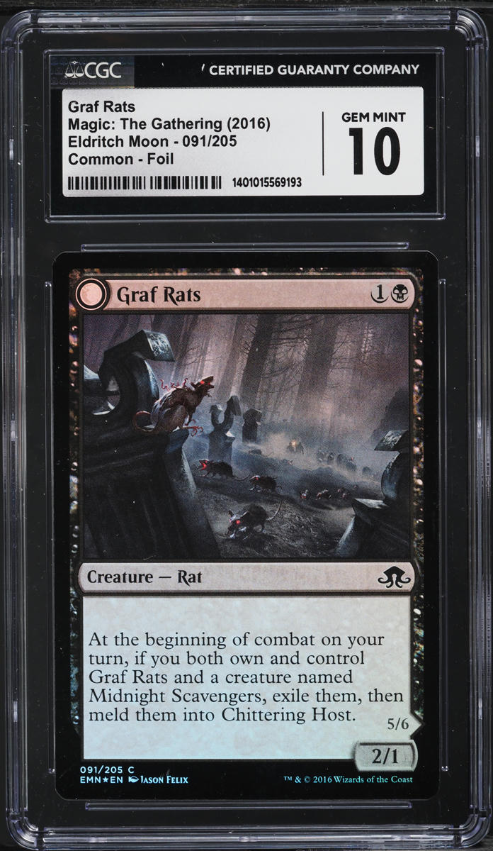 2016 Magic The Gathering MTG Eldritch Moon Foil Graf Rats CGC 10 GEM ...