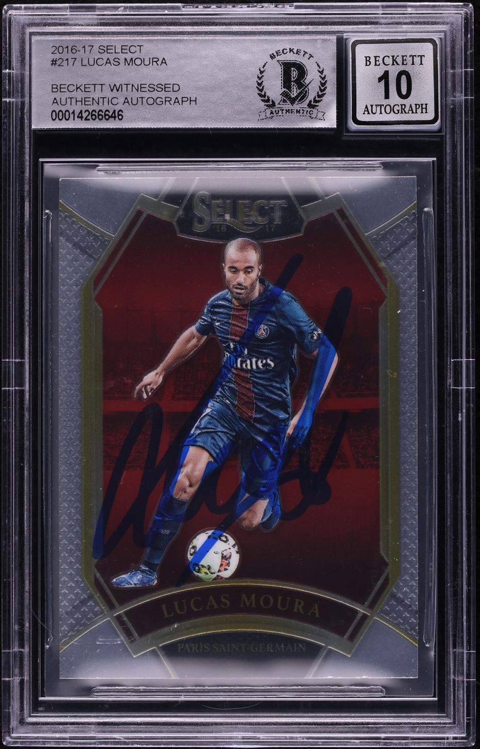 2016 Select Soccer Lucas Moura AUTO #217BAS BGS AUTH on Fanatics Collect