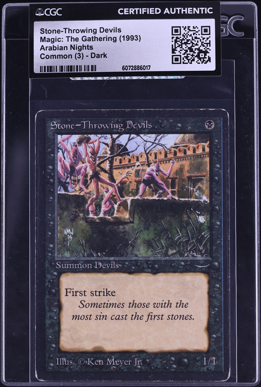 1993 Magic The Gathering MTG Arabian Nights Dark Stone-Throwing Devils ...