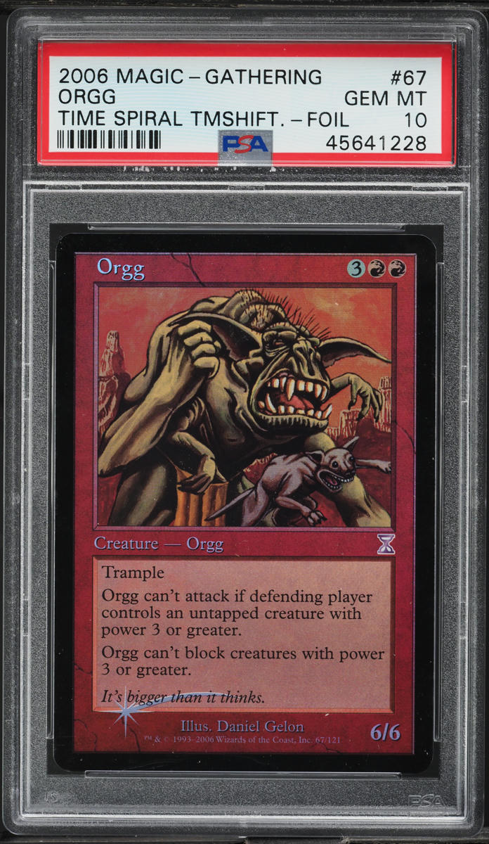 2006 Magic The Gathering MTG Time Spiral Timeshifted Foil Orgg #67 PSA ...