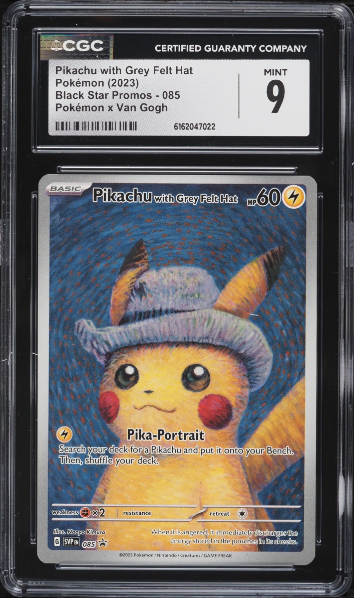 2023 Pokemon Scarlet & Violet Promo Van Gogh Pikachu With Grey Felt Hat ...