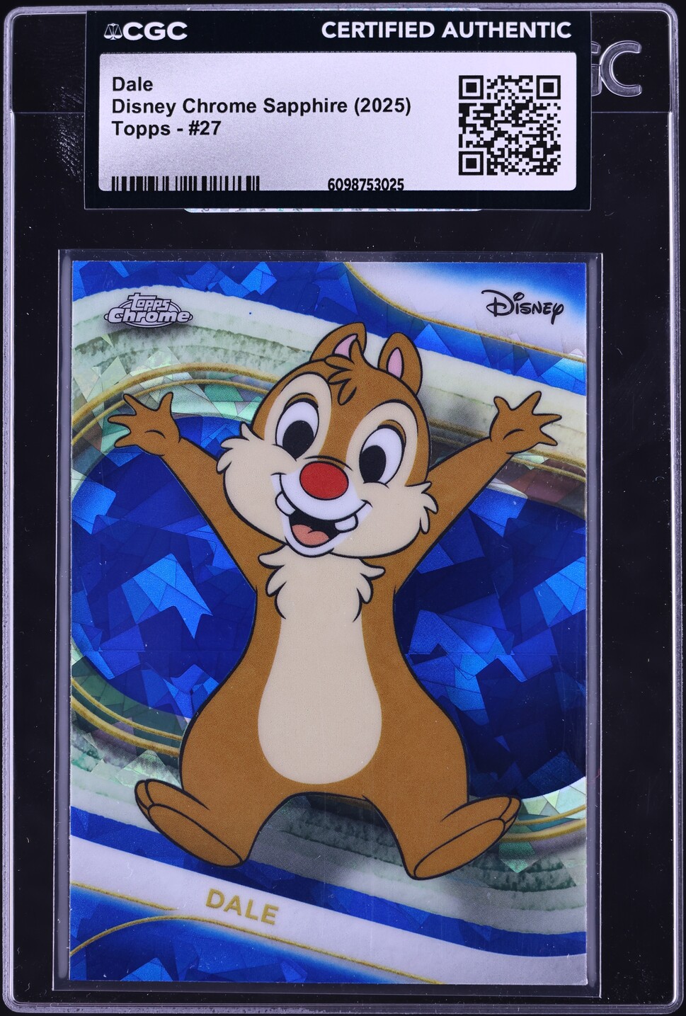 2025 Topps Chrome Disney Sapphire Dale #27 CGC AUTH on Fanatics Collect