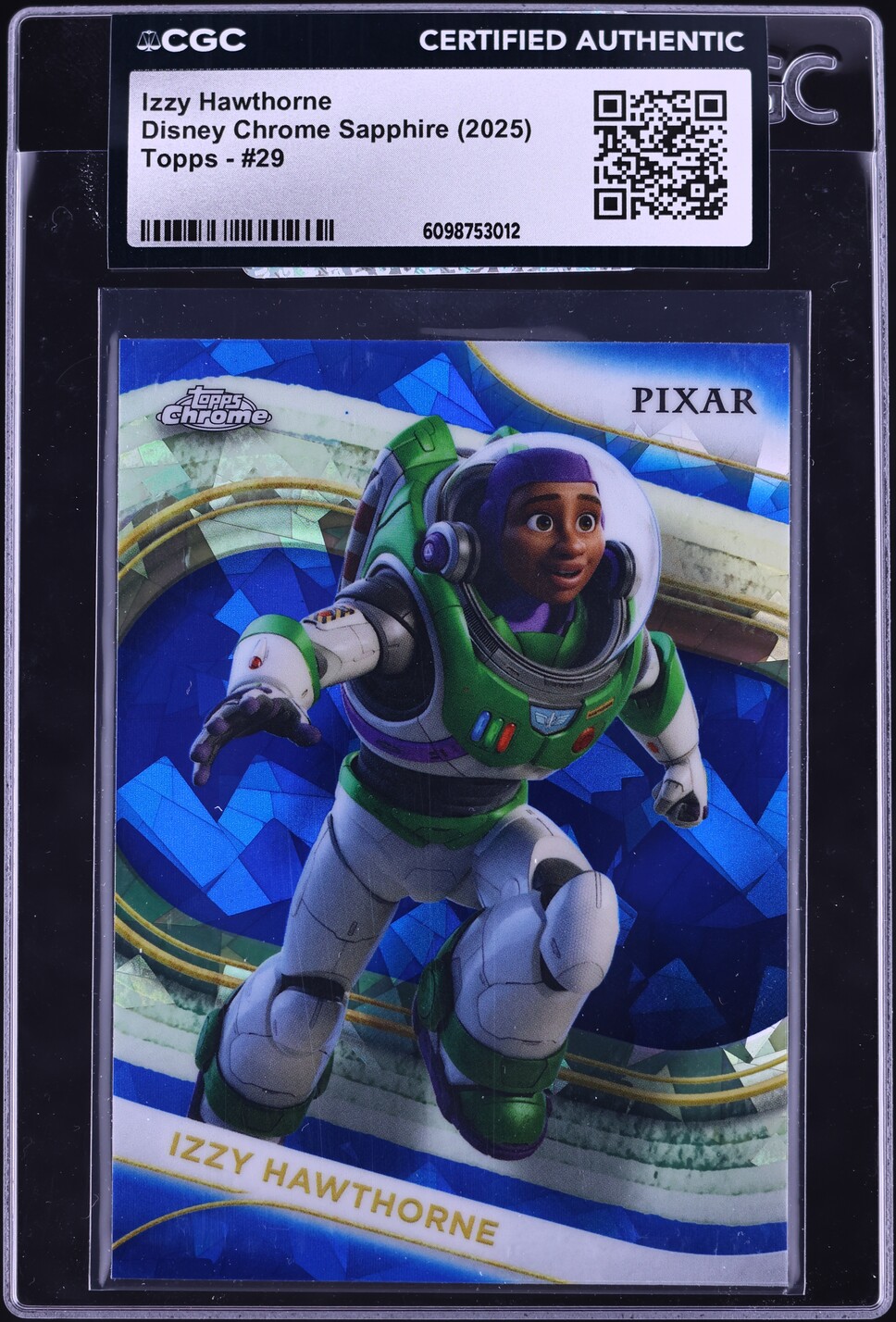 2025 Topps Chrome Disney Sapphire Izzy Hawthorne #29 CGC AUTH on ...