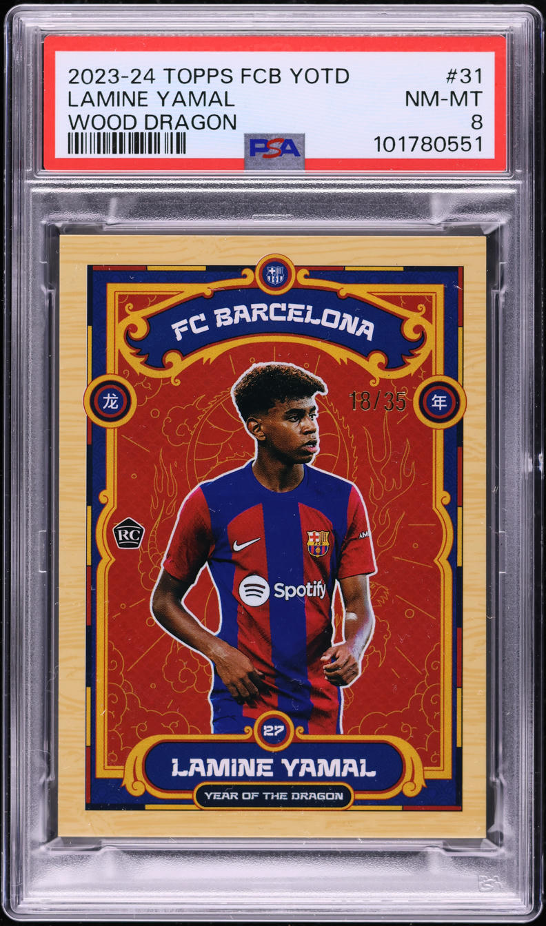 2023 Topps FC Barcelona YOTD Wood Dragon Lamine Yamal ROOKIE /35 #31 ...