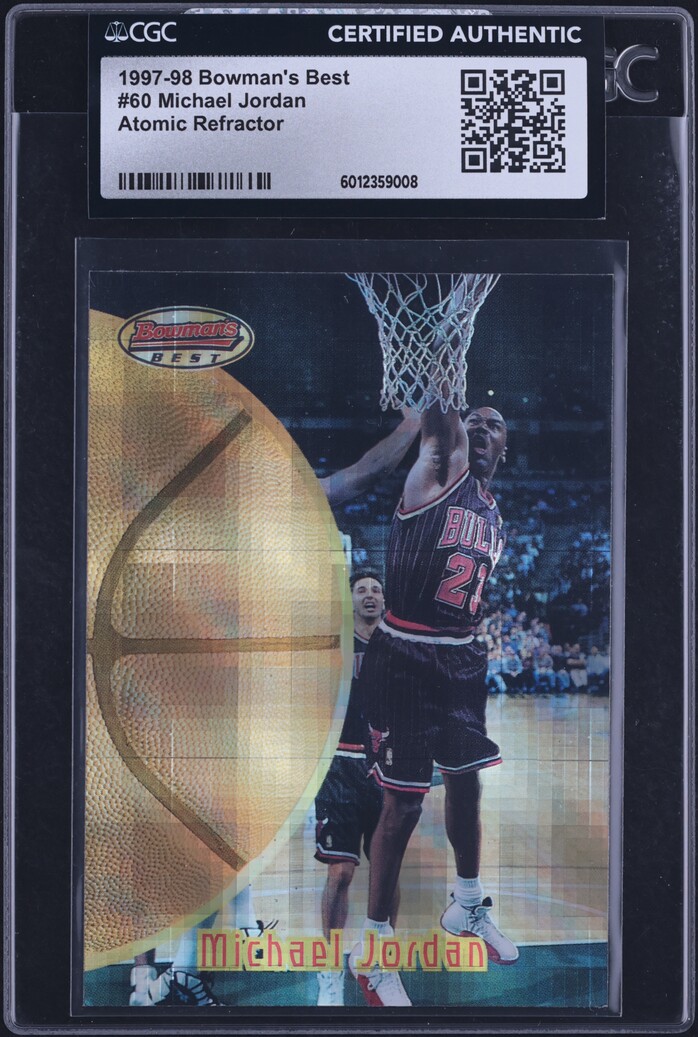 1997 Bowman's Best Atomic Refractor Michael Jordan #60 CGC AUTH on ...