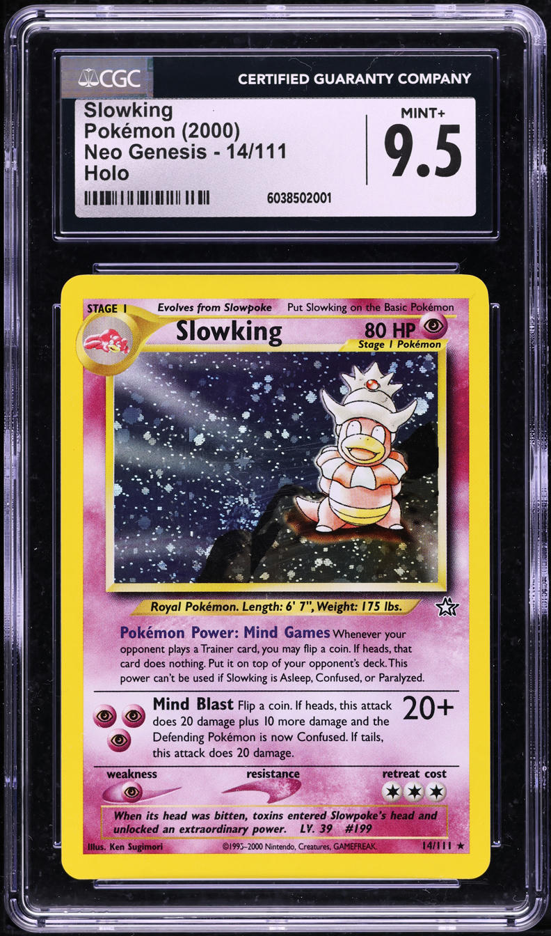 2000 Pokemon Neo Genesis Holo Slowking #14 CGC 9.5 MINT+ on Fanatics ...