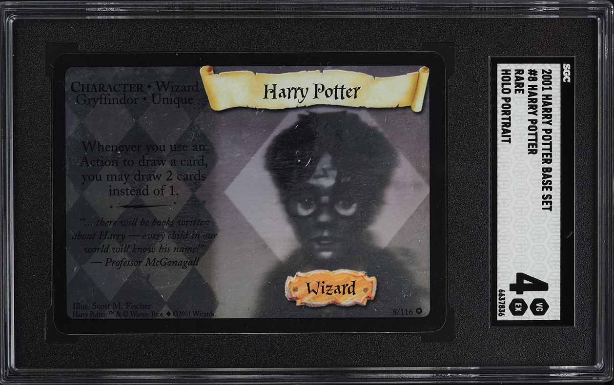 2001 Harry Potter Base Holo Portrait Harry Potter #8 SGC 4 VGEX on ...
