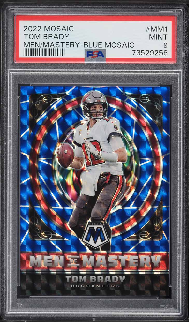 2022 Panini Mosaic Men Of Mastery Blue Tom Brady /99 #MM-1 PSA 9 MINT ...