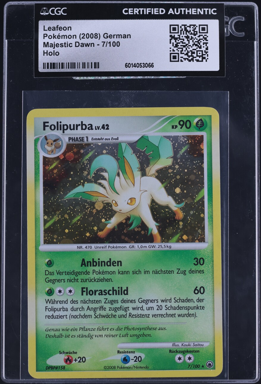 2008 Pokemon German Diamond & Pearl Majestic Dawn Holo Leafeon #7 CGC AUTH on Fanatics Collect
