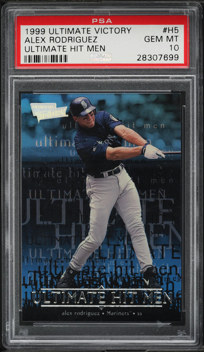 1999 Ultimate Victory Ultimate Hit Men Alex Rodriguez #H5 PSA 10 GEM ...