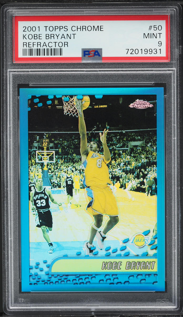 2001 Topps Chrome Refractor Kobe Bryant #50 PSA 9 MINT on Fanatics Collect