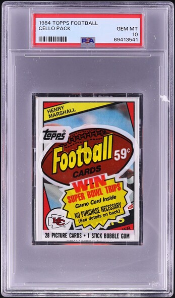 1984 Topps Football Cello Pack Cello Pack PSA 10 GEM MINT on Fanatics ...