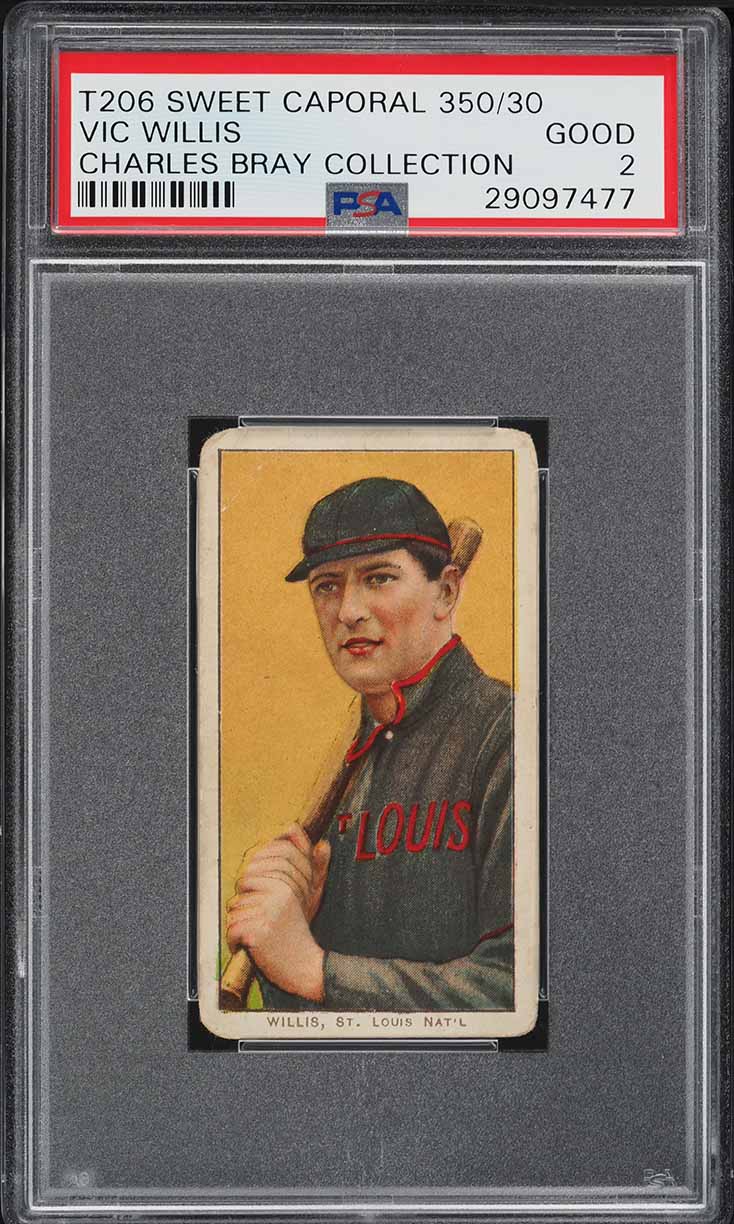 1909-11 T206 Vic Willis PSA 2 GD on Fanatics Collect