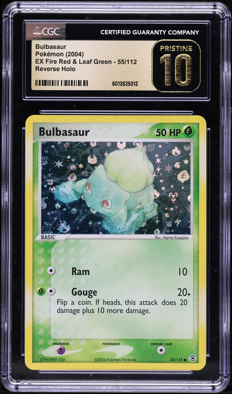 2004 Pokemon EX Fire Red & Leaf Green Reverse Holo Bulbasaur #55 CGC 10 ...