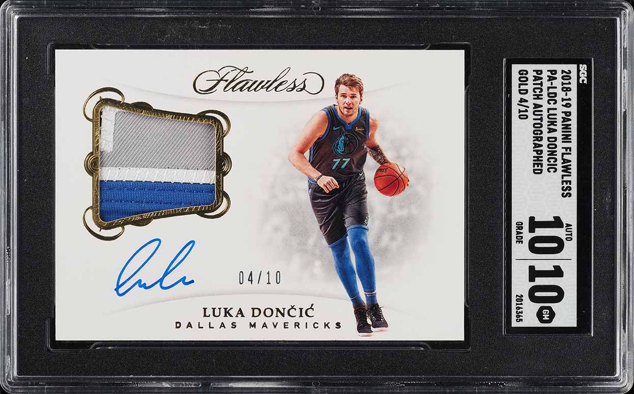 2018 Panini Flawless Gold Luka Doncic ROOKIE PATCH AUTO /10 #PA-LDC SGC ...