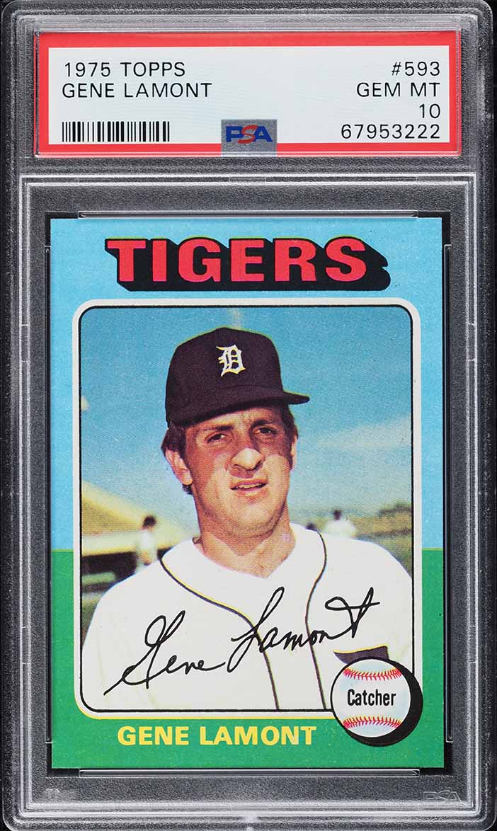 1975 Topps Gene Lamont #593 PSA 10 GEM MINT on Fanatics Collect