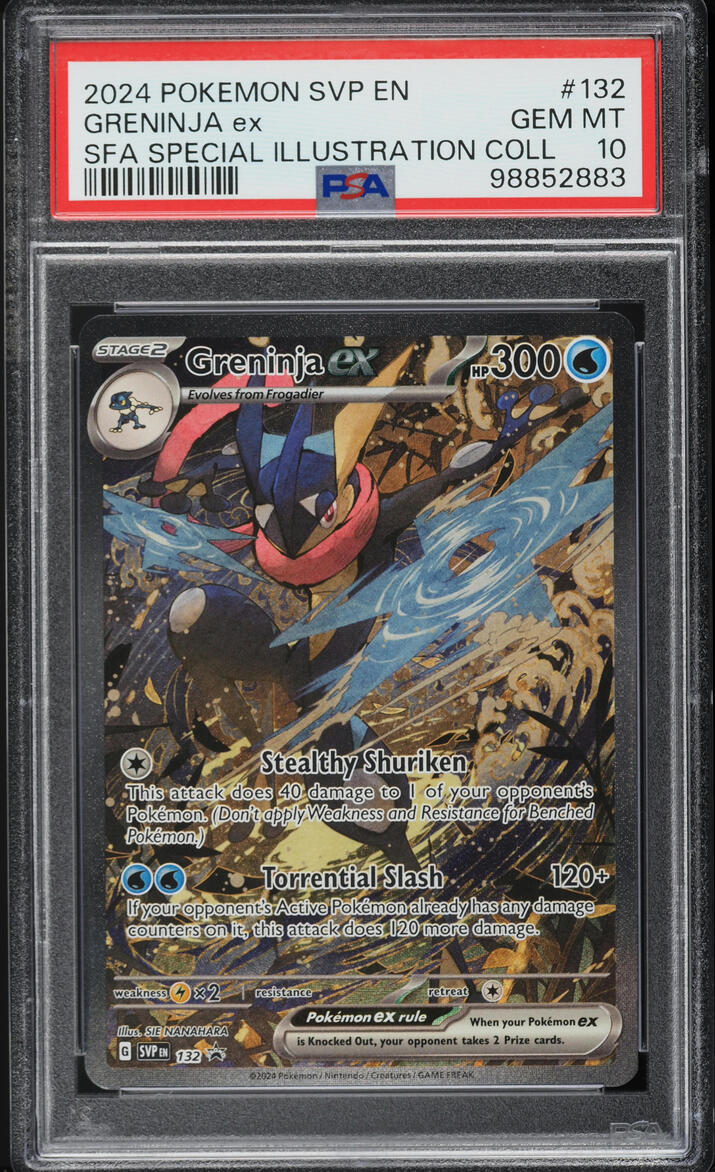 2024 Pokemon SV Black Star Promo EX Special Illustration Greninja ex #132 PSA 10 on Fanatics Collect