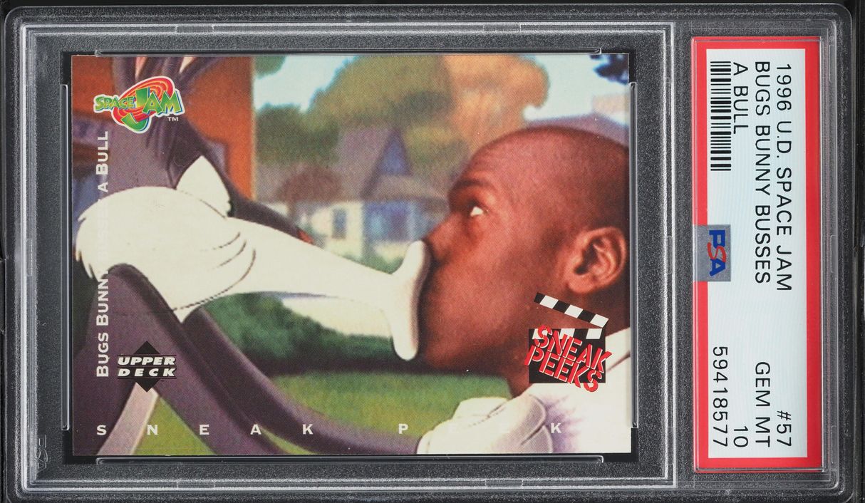 1996 Upper Deck Space Jam Bugs Bunny Busses A Bull #57 PSA 10 GEM MINT on Fanatics Collect