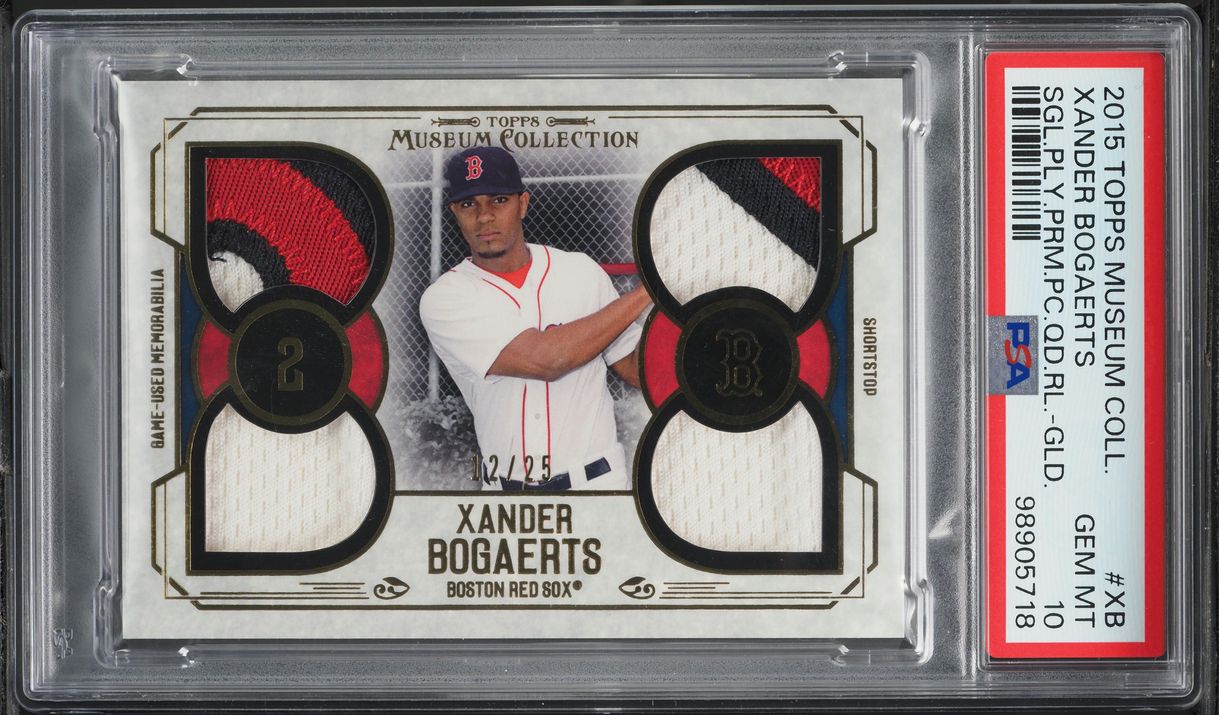 2015 Topps Museum Collection Single Player Xander Bogaerts PATCH /25 ...
