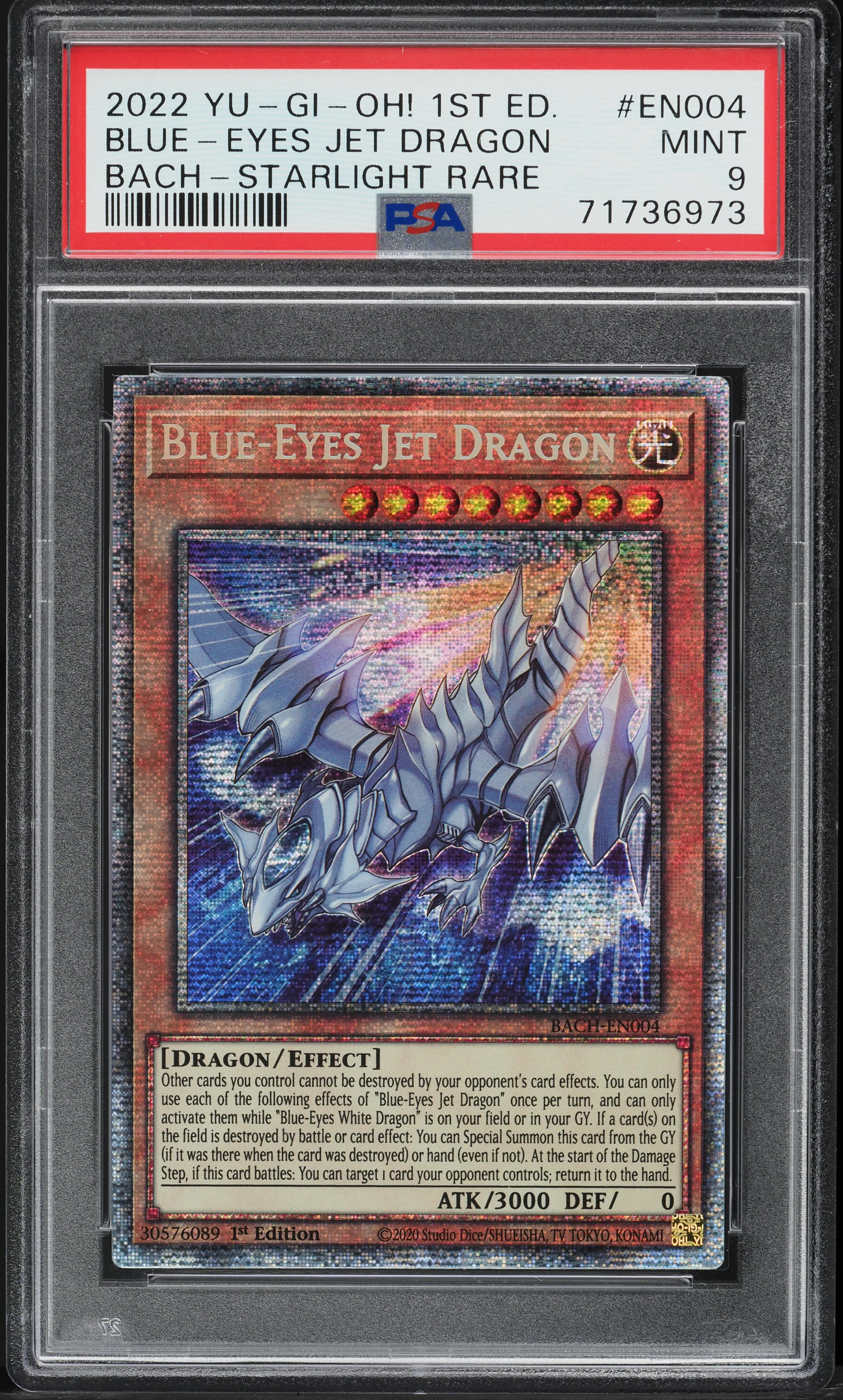 2022 Yu-Gi-Oh! BACH 1st Ed Starlight Rare Blue-Eyes Jet Dragon #EN004 ...