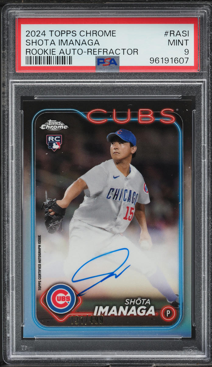 2024 Topps Chrome Refractor Shota Imanaga ROOKIE AUTO /499 #RASI PSA 9 ...