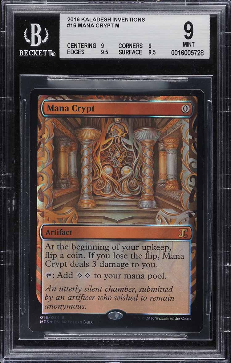 2016 Magic The Gathering MTG Kaladesh Inventions Mana Crypt M BGS 9 ...