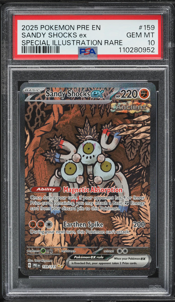2025 Pokemon SV Prismatic Evolutions SIR Sandy Shocks ex #159 PSA 10 ...