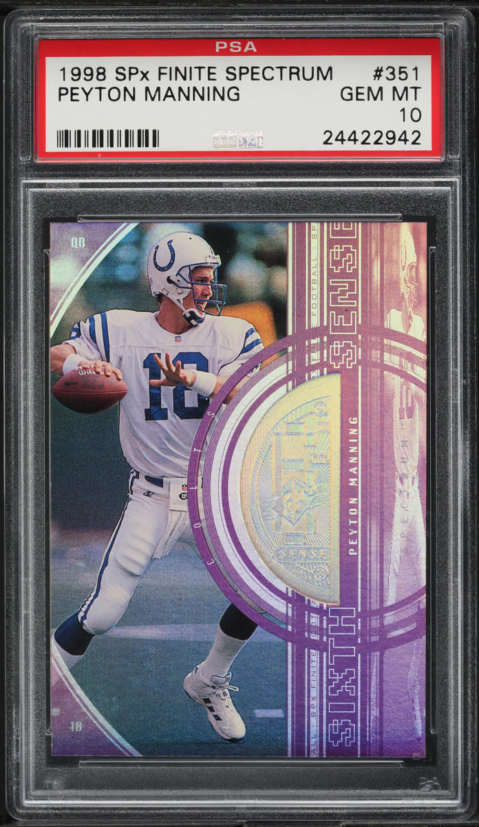1998 SPx Finite Spectrum Peyton Manning /25 #351 PSA 10 GEM MINT on Fanatics Collect