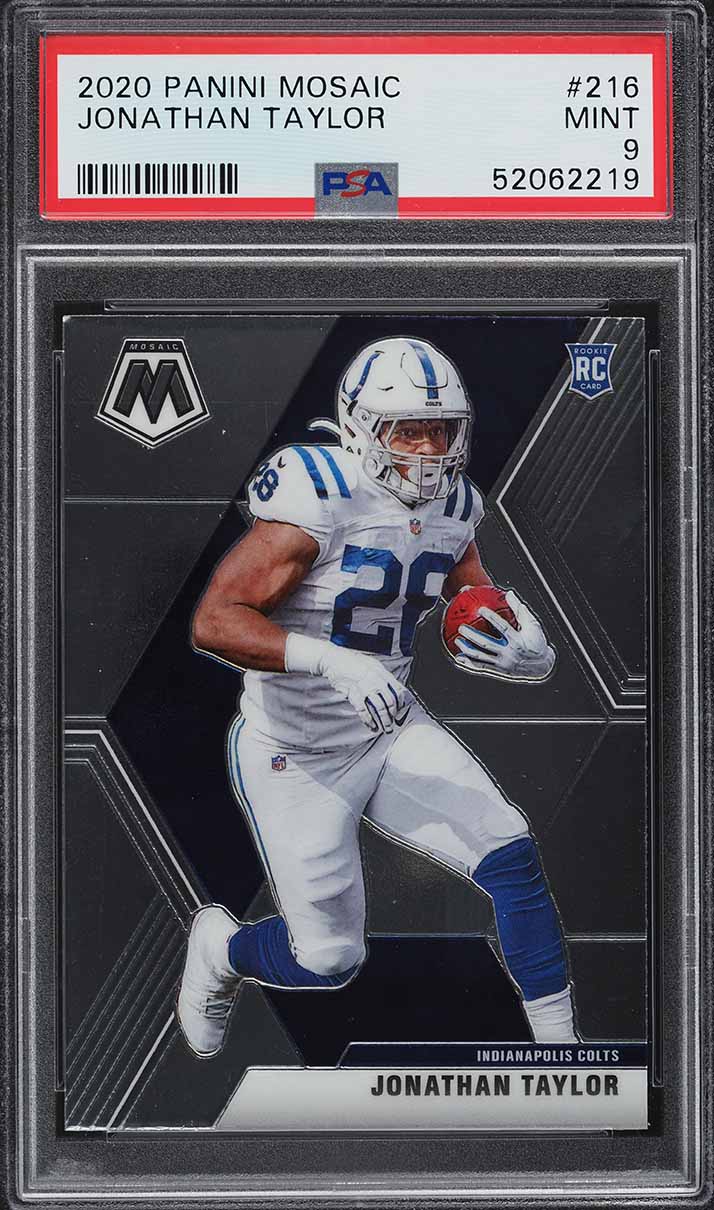 2020 Panini Mosaic Jonathan Taylor ROOKIE #216 PSA 9 MINT on Fanatics ...
