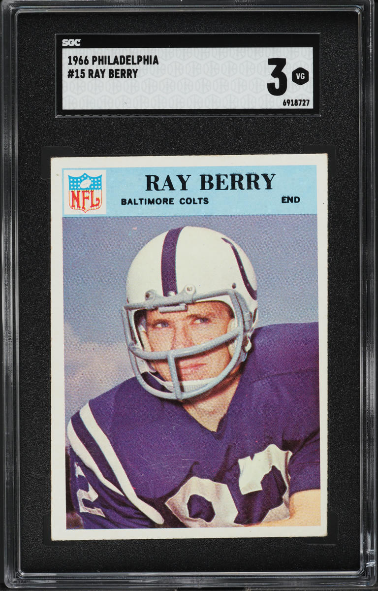 1966 Philadelphia Ray Berry #15 SGC 3 VG on Fanatics Collect