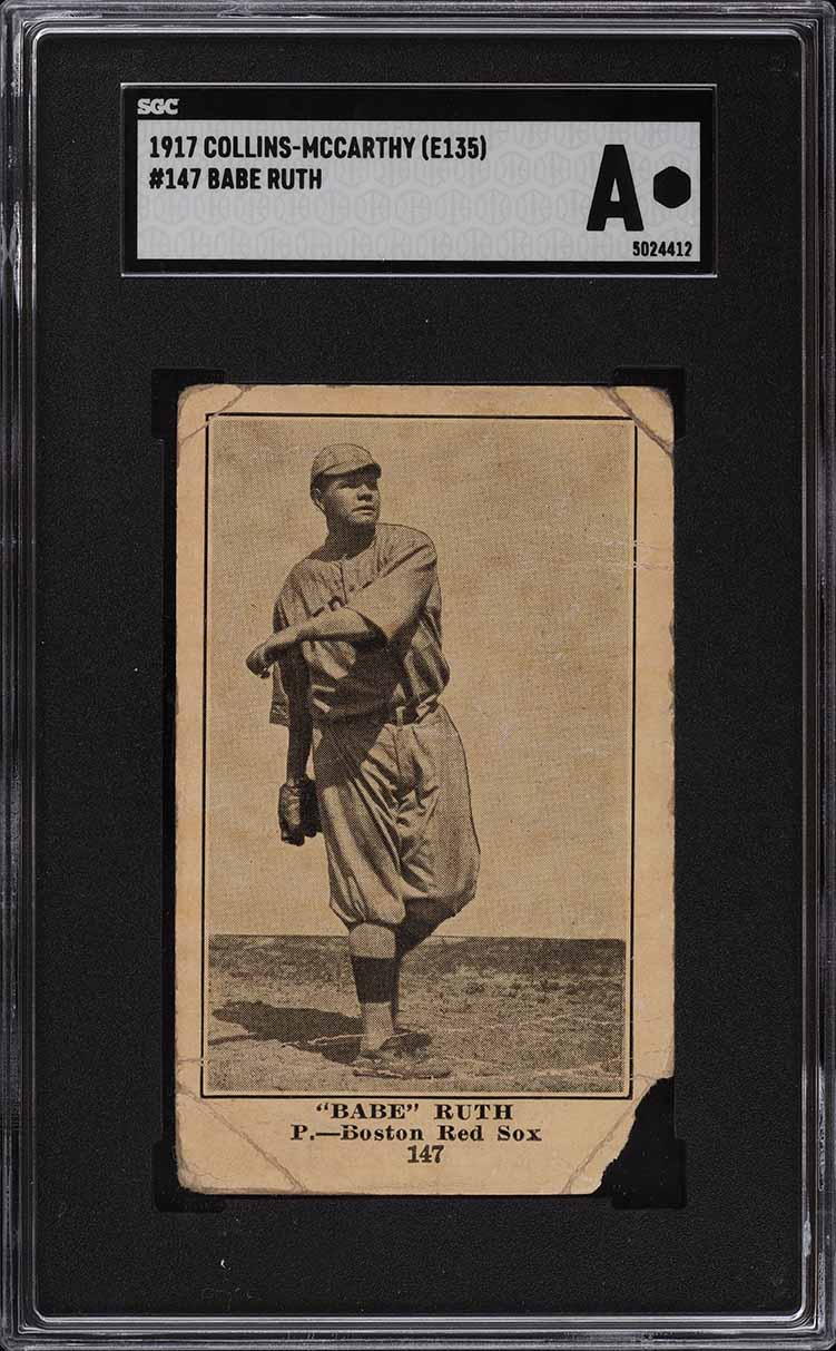 1917 E135 Collins-McCarthy Babe Ruth #147 SGC Auth on Fanatics Collect